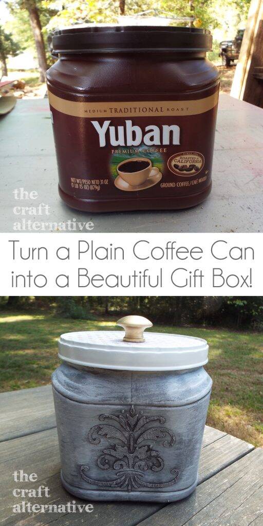 How to Make a Gift Box Using a Plastic Coffee Can - The Craft Alternative