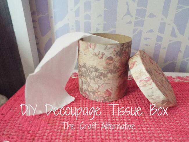 Decoupage tissue box store